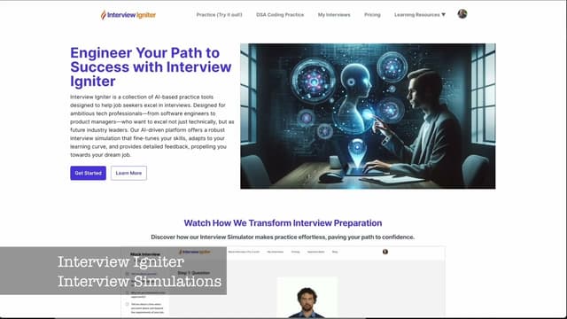 InterviewIgniter: The best way to prepare for job interviews.